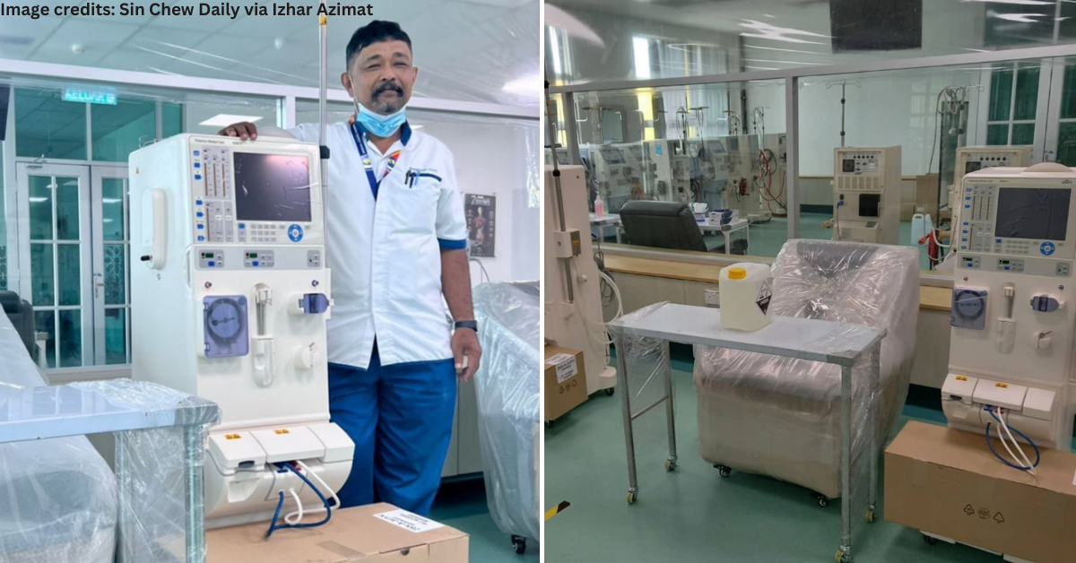 Kind M'sian cleaner donates 2 dialysis machines worth RM40k each to ...