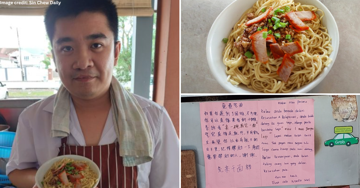 "As long as I can do it, I will," Miri noodle stall owner offers free ...