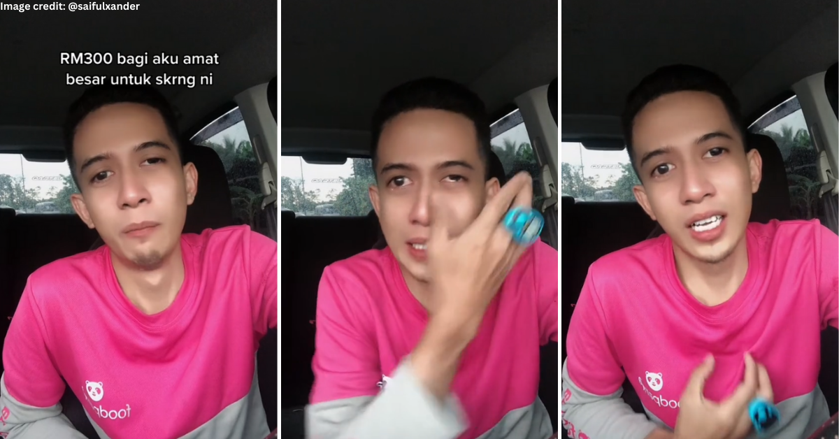 Delivery rider who survived cancer tearfully claims RM300 was withheld ...
